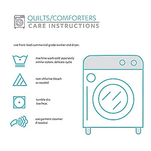 Lush Decor Hygge Kantha Pick Stitch Yarn Dyed Cotton Jacquard 3 Piece Quilt/Coverlet Set, Full/Queen, Neutral & Off-White