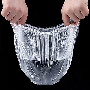 200Pcs Elastic Fresh Keeping Bags, Stretch Plastic Wrap Bowl Covers Food Storage Covers Alternative to Foil for Family Outdoor Picnic Universal Kitchen Wrap Seal Caps