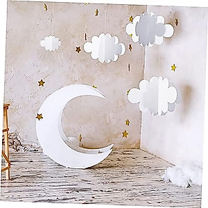 IMIKEYA 3 Sets Shower Decor Fake Ornament Felt Party Art Ceiling Hanging Christmas Cloud Decorative White Baby Decoration Artificial Pendants Favor D Wedding Decorations
