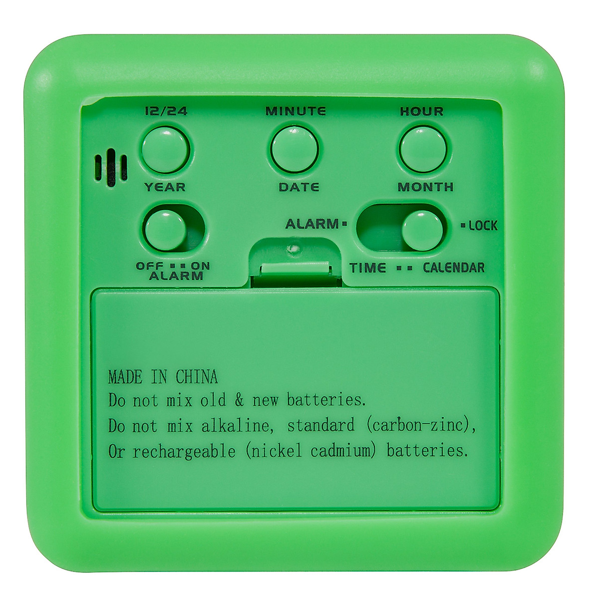 Equity by La Crosse 70903 Soft Green Cube LCD Alarm Clock