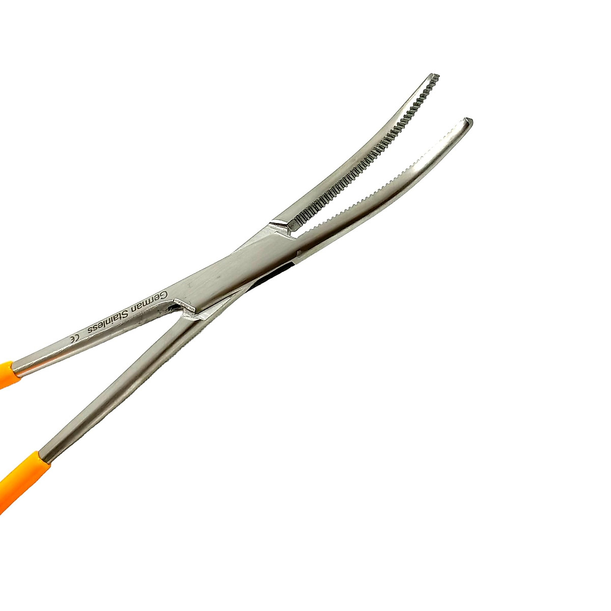 Premium German Stainless 6 1/2" Hemostat Forceps clamp w/Vinyl Grip,Curved Jaw Instrument (Cynamed Brand)