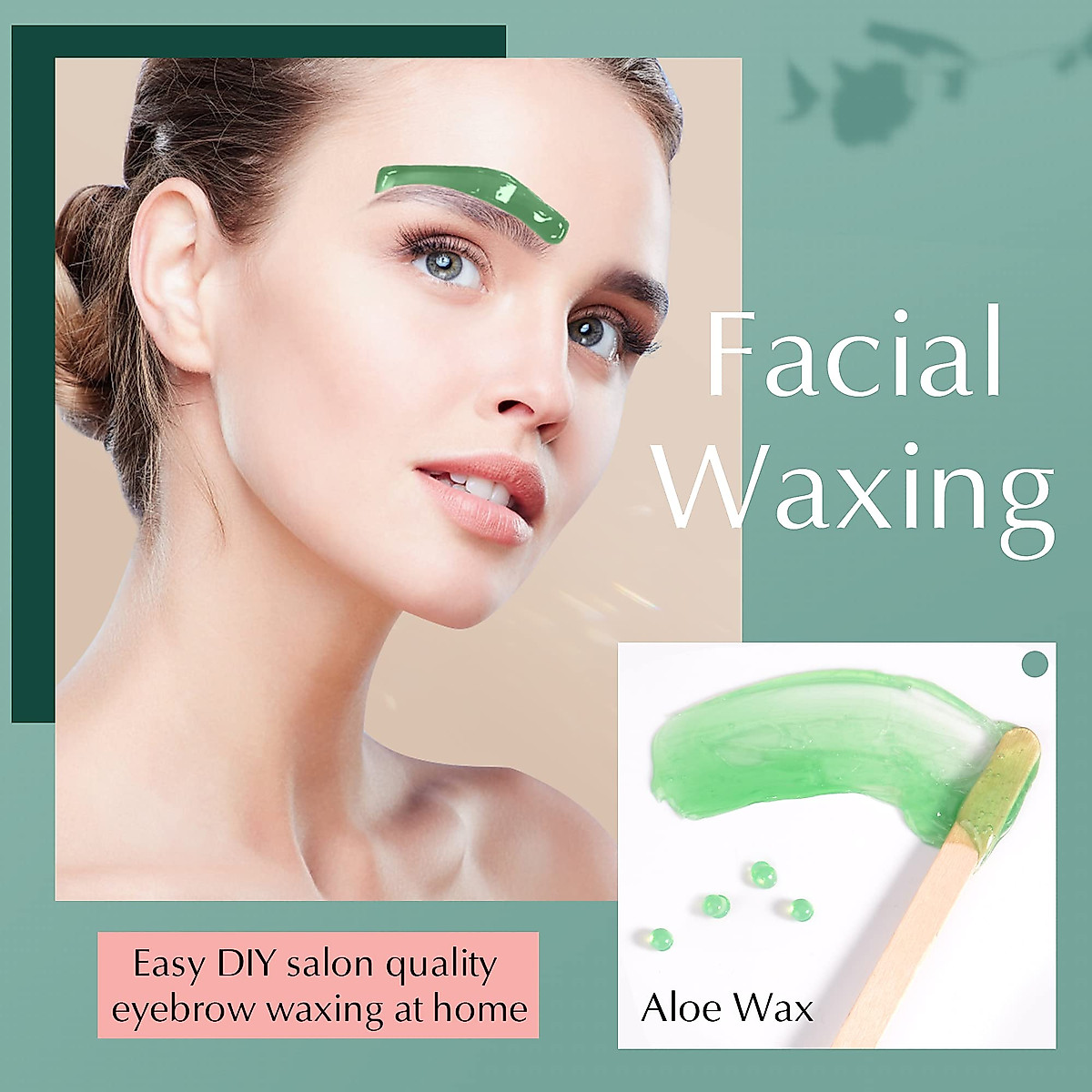 2.5lb+1lb Aloe Hard Wax Beads For Hair Removal At Home For Sensitive Skin Face Leg Eyebrow