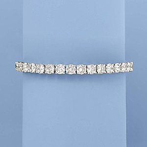 Ross-Simons 23.00 ct. t.w. CZ Tennis Bracelet in Sterling Silver. 7 inches