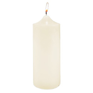 Super Z Outlet 3" x 9" Unscented Ivory Pillar Candle for Weddings, Home Decoration, Relaxation, Spa, Smokeless Cotton Wick. (1 Candle)