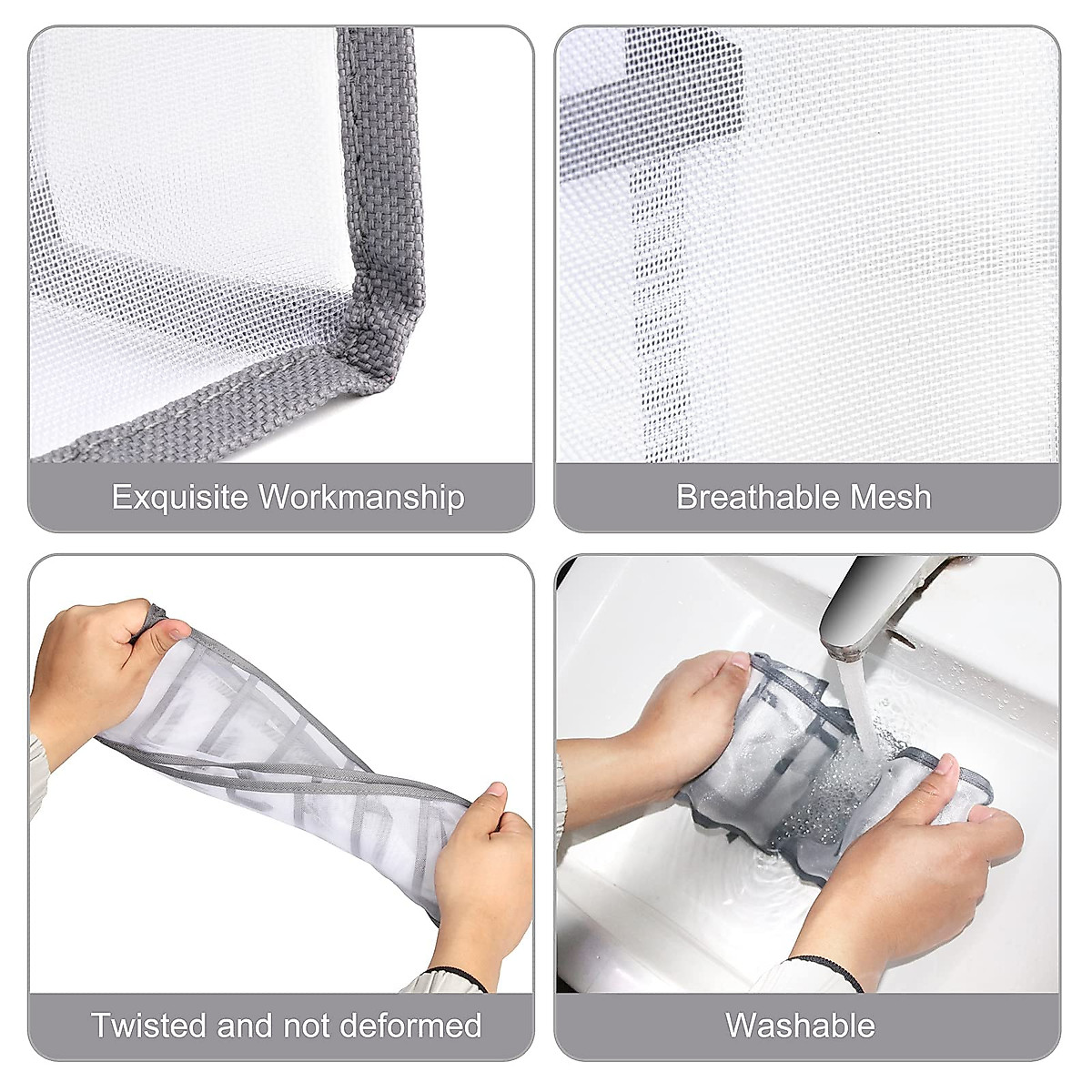 HSD Houseware 3PCS Drawer Organizers Clothes, Wardrobe Organizers and Storage, Washable Wardrobe Clothes Organizer, Wardrobe Organizer for Jeans, Pants, Sweater, Leggings, Socks, T-Shirts