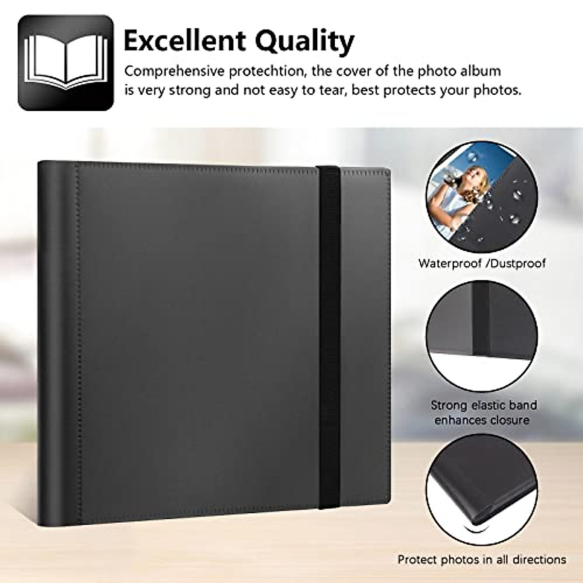 Polaroid Go Photo Album, Polaroid Albums 192 Pictures for Polaroid Go Instant Mini Camera, Photo Album for Polaroid Go Film and Polaroid Go Instant Mini Camera（Black）