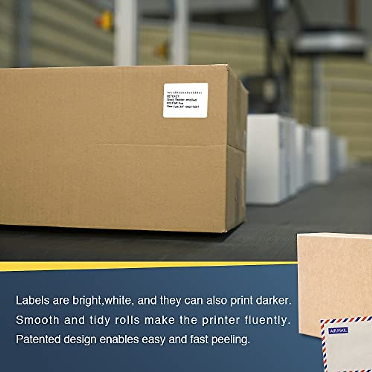 BETCKEY - Compatible White Labels Replacement for Brother DK-1220 (1.5 in x 1.8 in), Use with Brother QL Label Printers [6 Rolls/3720 Labels]