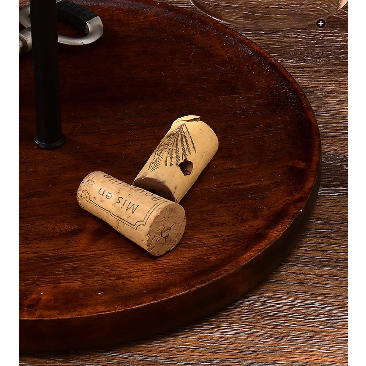 INMTIE 6-Hook Metal Wine Glass Holder Countertop Stemware Rack Tabletop Stemware Storage Rack Weighted Base Display Stand