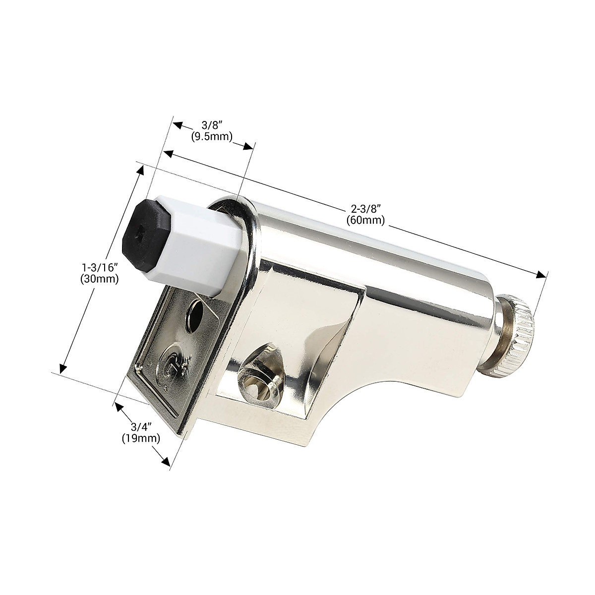 Rok Hardware 10 Pack Soft Close Damper for Cabinet Doors/Compact/SoftClose Cabinet Adapter/Polished Nickel/Hardware/Hinge SCD103