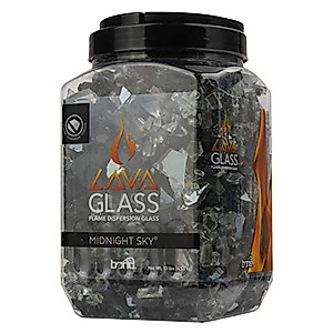 Bond Manufacturing 50713 LavaGlass Classic Cut Firepit Dispersion Glass, Midnight Sky