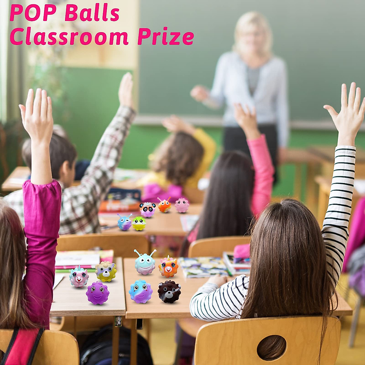 30 Pack Animal Pop Balls Party Favors for Kids,3D Pop Balls Its Fidget Toys,Birthday Gifts for Boys & Girls,Goodie Bag Stuffers,Pinata Stuffers Filler,Carnival Prizes,Treasure Box Toys,Kids Prizes