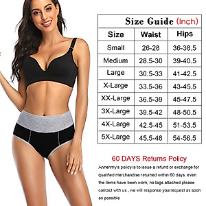 Annenmy High Waisted Women's Tummy Control Postpartum Underwear Cotton Women Seamless Underwear Women No Muffin Top Briefs Panties and Plus Size