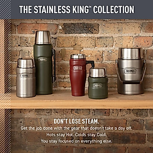 THERMOS Stainless King Vacuum-Insulated Travel Mug, 16 Ounce, Matte Steel