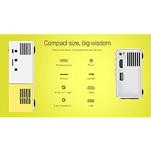 Mini Projector,1080P Full HD LED Video Projector Home Theater Beamer,Indoor&Outdoor Portable Projector,Ideal for Living Room /Bedroom/Camping/Travel/Party