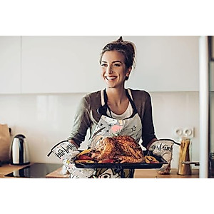 Harry Magic Kitchen Utensils Set Gifts for Mom Women Birthday Gift Cute Magic Wooden Cooking Spoons Set with Apron Oven Mitt Potholder Set Great Christmas Gift