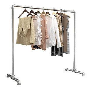 JIAHESHYP Industrial Pipe Clothing Rack, Free Standing Hanger, Commercial Heavy Duty Detachable Clothes Rail Metal Garment Rail,for Clothing Storage Display (Size : 120 * 150cm)
