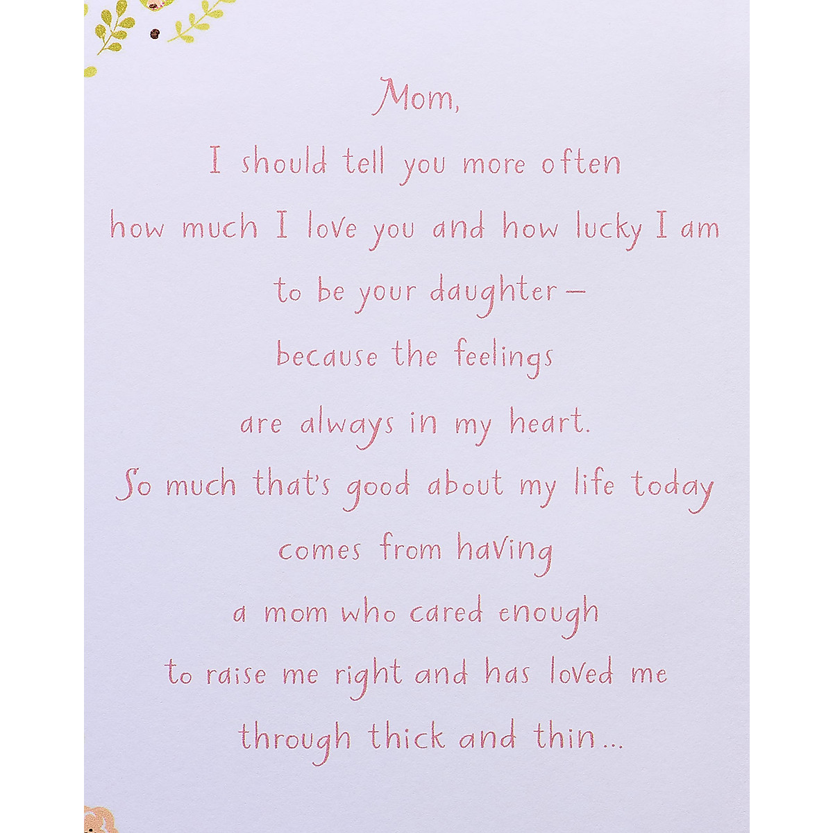 American Greetings Birthday Card for Mom from Daughter (With Love)
