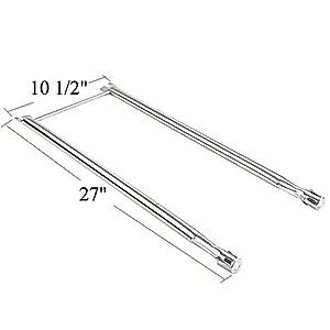 GasSaf 21.5 inch Flavorizer Bar and 27 inch Burner Tube Set Replacement for Weber Spirit E-210, S-200, S-210, E-210NG, Genesis Silver A, Spirit 500, Parts Kit Replace for Weber 7534 &7507