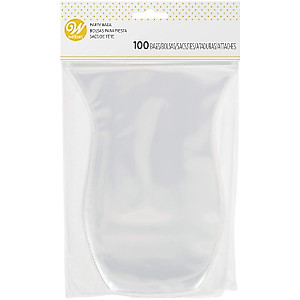 Wilton Shaped Treat Bags 4-1/2x7-1/4 100/Pkg-Clear