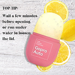 Cube Ice Roller for Face, Ice Facial Roller for Eyes Neck Naturally Tone and Tighten Skin, De-puff Eye Bags, Add a Healthy Glow Cryotherapy Enhance Skin Elasticity (Light Pink)