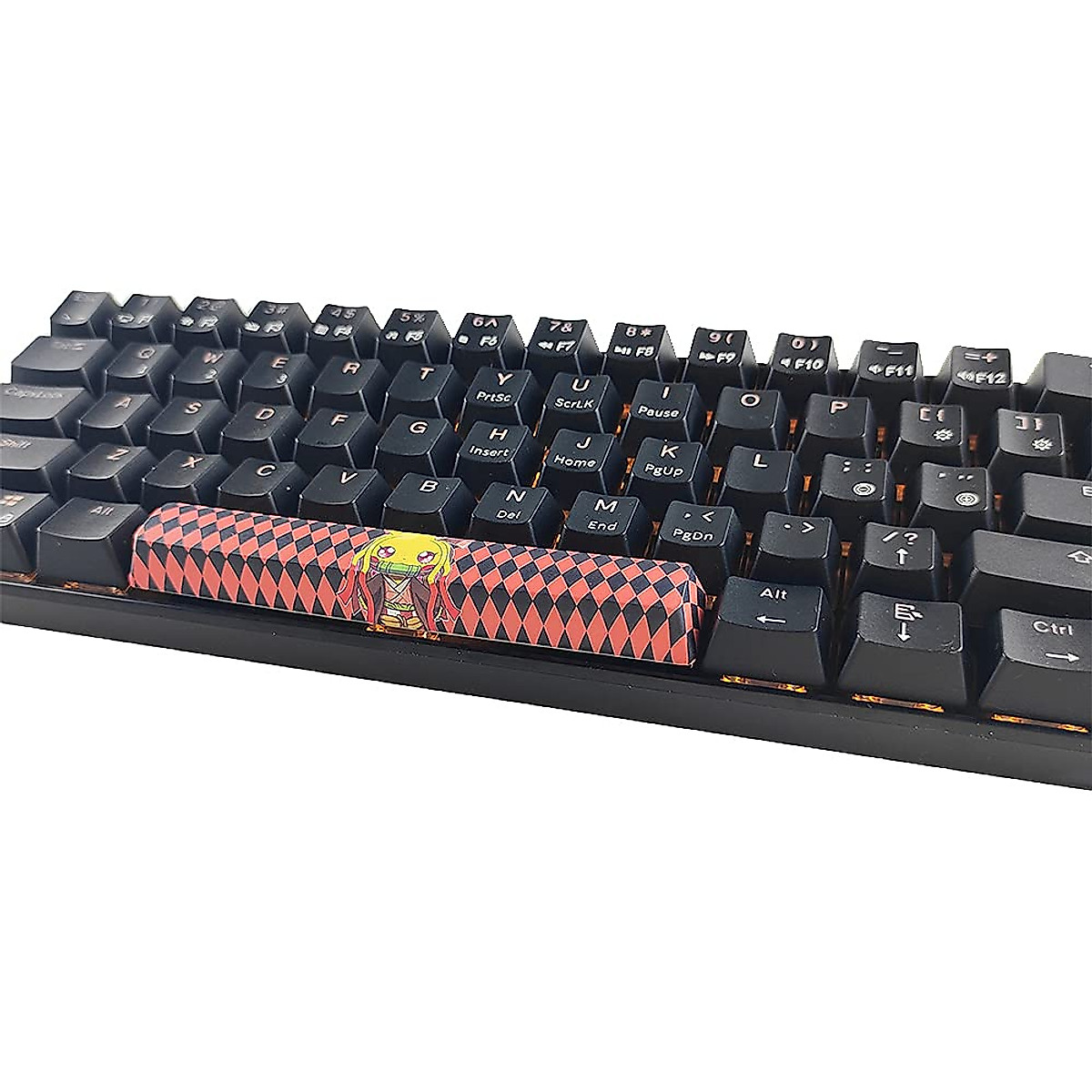 Kooku Backboon Demon Slayer Pikachu Cosplay Anime Keycaps Space Bar Cap for Mechanical Gaming Keyboard (Cherry Switch) (Kamado Nezuko)