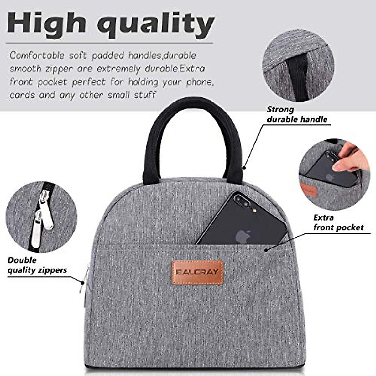BALORAY Lunch Bag for Women Stylish Lunch Tote Bag Insulated Lunch Bags Lunch Box Insulated Lunch Container