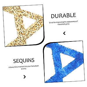 Amosfun Party Table Decor 150 Pcs Hanukkah Decoration Daily Necessities Star Shape Non-woven Fabric Star Sequins