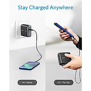 Anker PowerCore Fusion 10000, 20W USB-C Portable Charger 10000mAh 2-in-1 with Power Delivery Wall Charger for iPhone14/13/12 Series, iPad, Samsung, Pixel and More