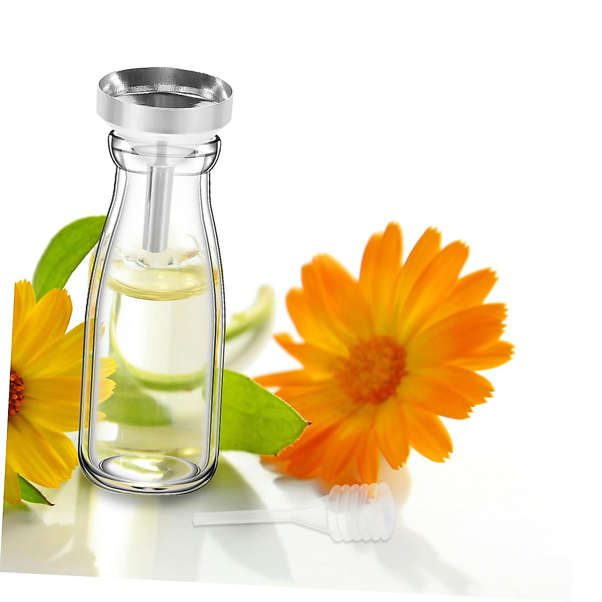 Baluue 12pcs 2.5 Inch x 0.6 Inch Small Metal Funnels with 2 Pack Mini Pipette for Filling Bottle and Containers, Oil and Liquid Filling and Tranfer Funners Tool Kit