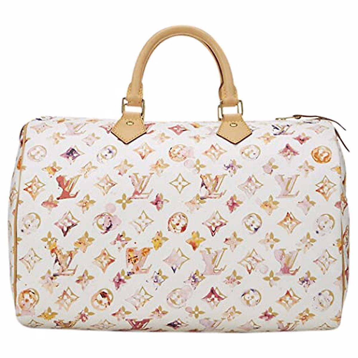 Louis Vuitton, Pre-Loved Richard Prince x Louis Vuitton, Pre-Loved Limited Edition Monogram Watercolor Speedy 35, White