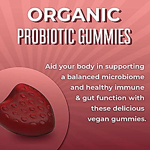 MaryRuth Organics Probiotic | USDA Organic Probiotic Gummies | Probiotic Digestive Support | Immune Support | Digestive & Gut Health Supplement | Vegan | Non-GMO | Gluten Free | 60 Count