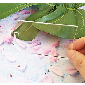 10pcs Acrylic Laser Cut Reserved Tags，Luggage Tag Wedding Place Cards，Acrylic Reserve Seating Tag，Blank Acrylic Keychain (Clear)