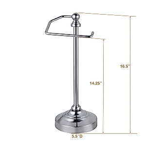 SunnyPoint Deluxe Free Standing Heavy Weighted Countertop Fingertip Towel Holder Stand (Satin Nickle)