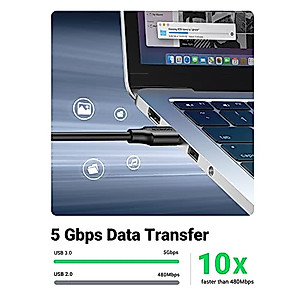 UGREEN USB Extender, USB 3.0 Extension Cable Male to Female USB Cable High-Speed Data Transfer Compatible with Webcam, Gamepad, USB Keyboard, Mouse, Flash Drive, Hard Drive, Oculus VR, Xbox 3 FT