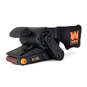 WEN 6321 7-Amp 3 in. x 21 in. Corded Belt Sander with Dust Bag , Black