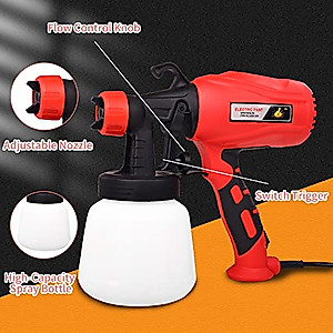 Elevon Paint Sprayer,550W HVLP Household Electric Paint Spray Gun,900ML,Light Weight,Suitable for Bicycles, Walls, Furniture, Cabinets and Ceilings
