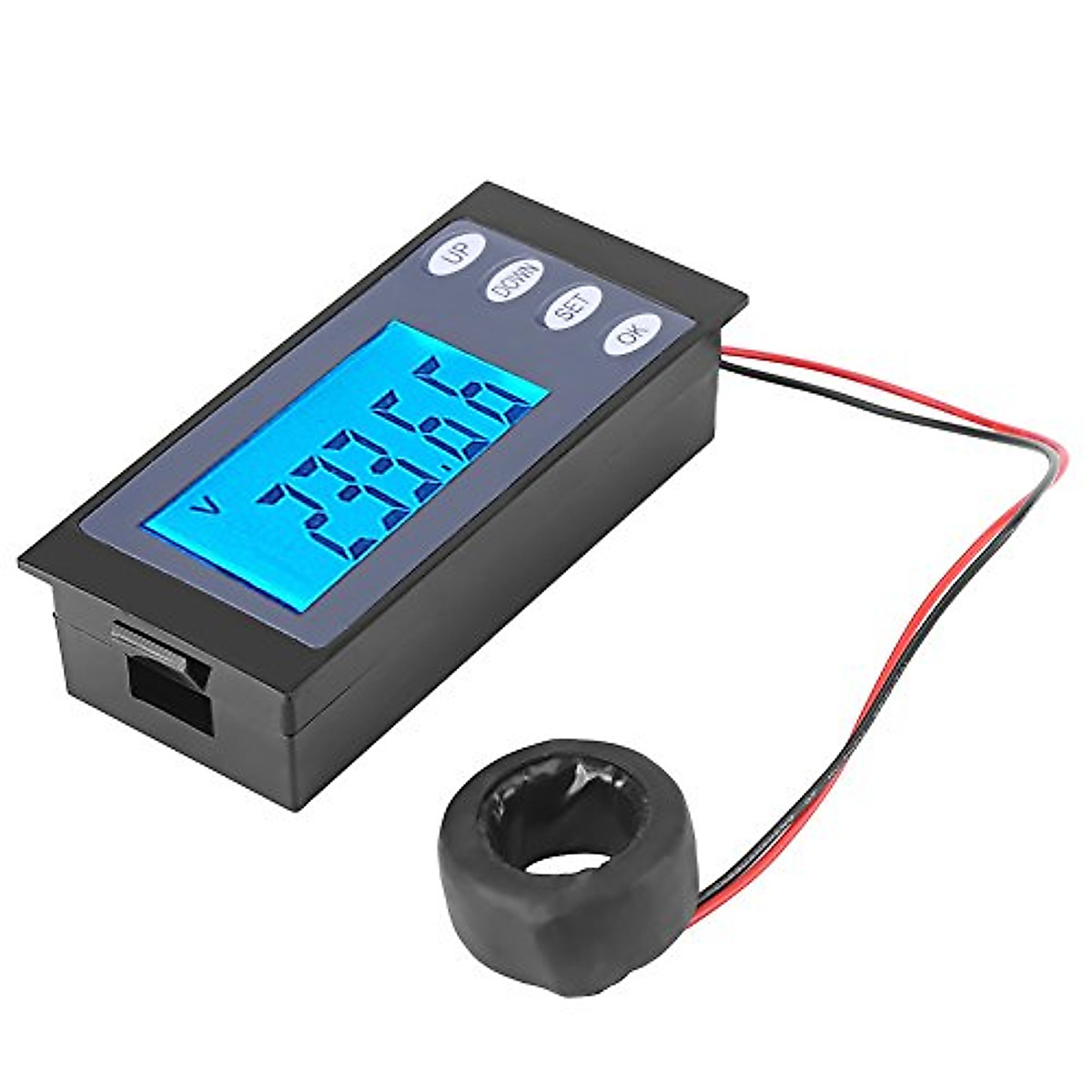 Oumefar Digital AC 80 260V 100A High Precision Current Voltage Watt KWh Time Panel Meter Voltmeter + CT Electric Gauge Accuracy Volt Monitor with LCD Backlight Display