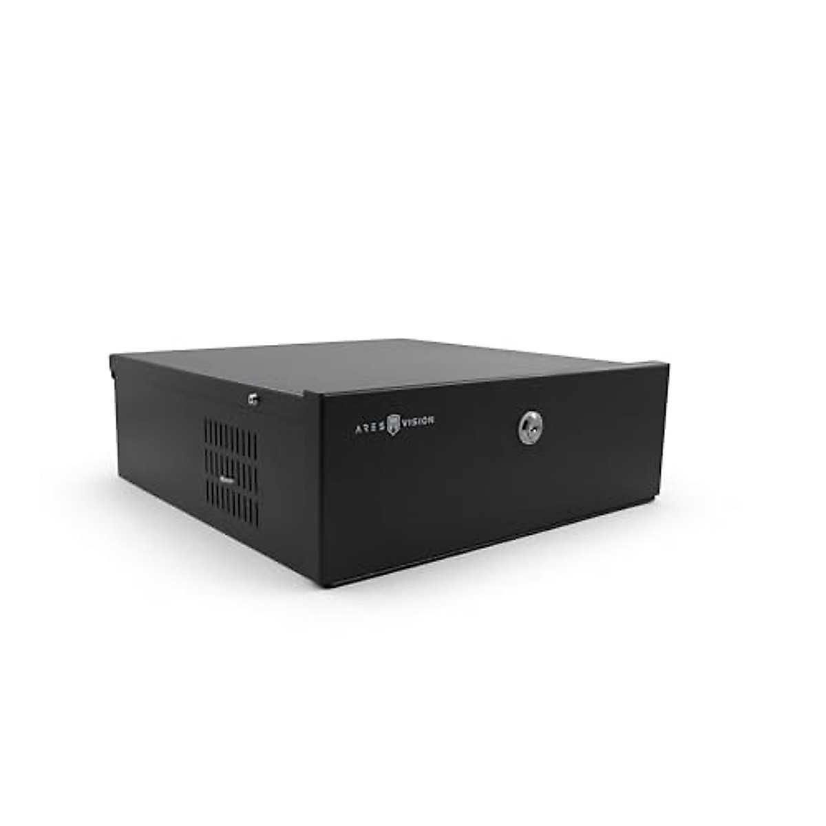 Heavy Duty Steel 18" x 18" x 5" DVR/PC Security Lock box with 16 Gauge steel walls, Exhaust Fan, Great electonics lock box for stores, gyms, classrooms, and any public place (BLACK, 15" x15"x5")