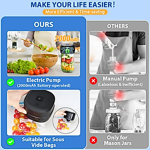 Yoobao Mason Jar Vacuum Sealer, 3 in 1 Electric Jar Sealer Kit for Regular or Wide Mouth Mason Jars, Vacuum Seal Bags, 10 Lids, 6 Bags, Can Opener, Automatic Canning Sealing Machine for Food Storage