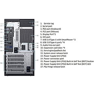 Dell PowerEdge T40 Server, BTX Intel Xeon E-2224G 3.5GHz, 8GB 2666MT/s DDR4, 1TB 7.2K RPM SATA, Windows Server License is not Included