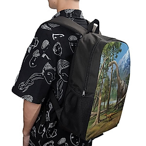 Nakgn Brachiosaurus Print Backpack for Child Girls Kids Book School Bags