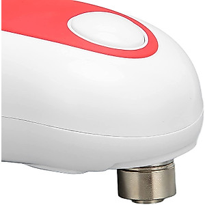 Qweeon Electric Can Opener,Battery Operated Can Opener with Smooth Edge,One Touch Can opener for Kitchen, White, 5.5x2.56x2.95 inch