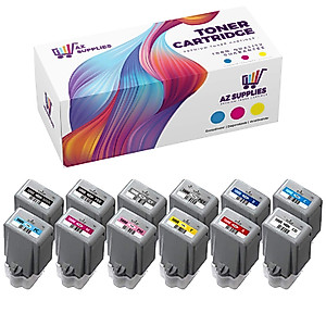 AZ SUPPLIES Compatible Ink Cartridge Replacement for Canon PFI-1000, PB,MB,C,M,Y,R,PM,GY,PC,CO,PG,B, 12 Pack