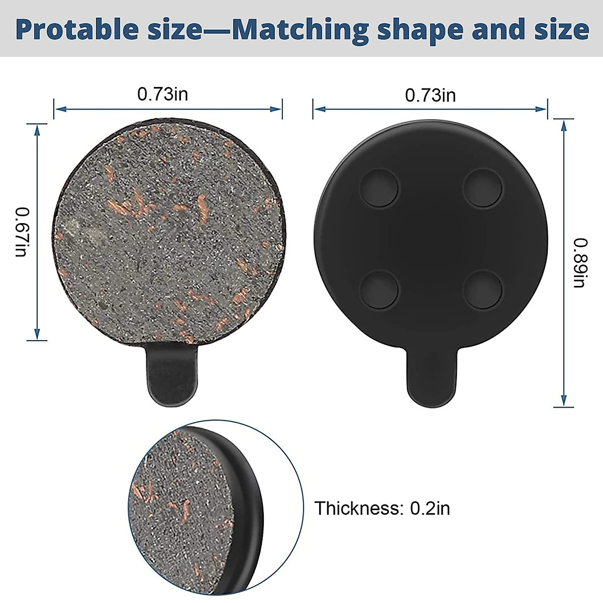 Gueiddi 4 Pairs of Bicycle disc Brake Pads for Mountain Bikes and Electric Scooters for Bengal Mechanical Helix DB280 DB350 DB450 DB550 MB700 MB700T PH02