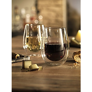 ZWILLING J.A. Henckels Double-Wall Red Wine Glass Set, 12 fl. oz