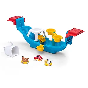 Step2 Nautical Rain Showers Bath Set, Kids Water Table & Sand Activity Sensory Playset, Summer Outdoor Toys, 8 Piece Water Toy Accessories, for Toddlers 1.5+ Years Old