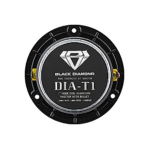 BLACK DIAMOND Dia-T1 1" Super Bullet Tweeter 240 Watts 4-Ohm Ohms Built in Crossover (2 Speakers)