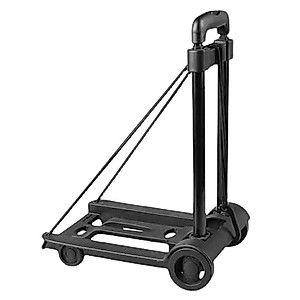 Generic Folding Luggage Cart 2 Wheels Folding Hand Truck Collapsible Dolly for Moving Shopping