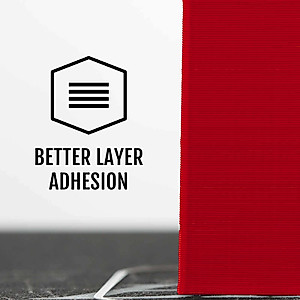 HATCHBOX PLA PRO+ 3D Printer Filament, Dimensional Accuracy +/- 0.03 mm, 1 kg Spool, 1.75 mm, Iron Red