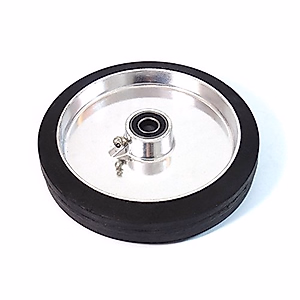 MOLIMER (2 Pcs) Troy Safety WAW8 8" x 1 5/8" Aluminum Flat Free Wheel for Hand Trucks